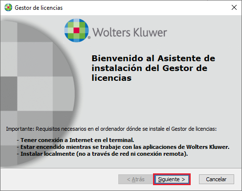 Instalación del Gestor de Licencias con proceso manual (Sin internet)