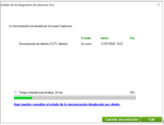 Asistente de integración de a3innuva Doc con a3asesor