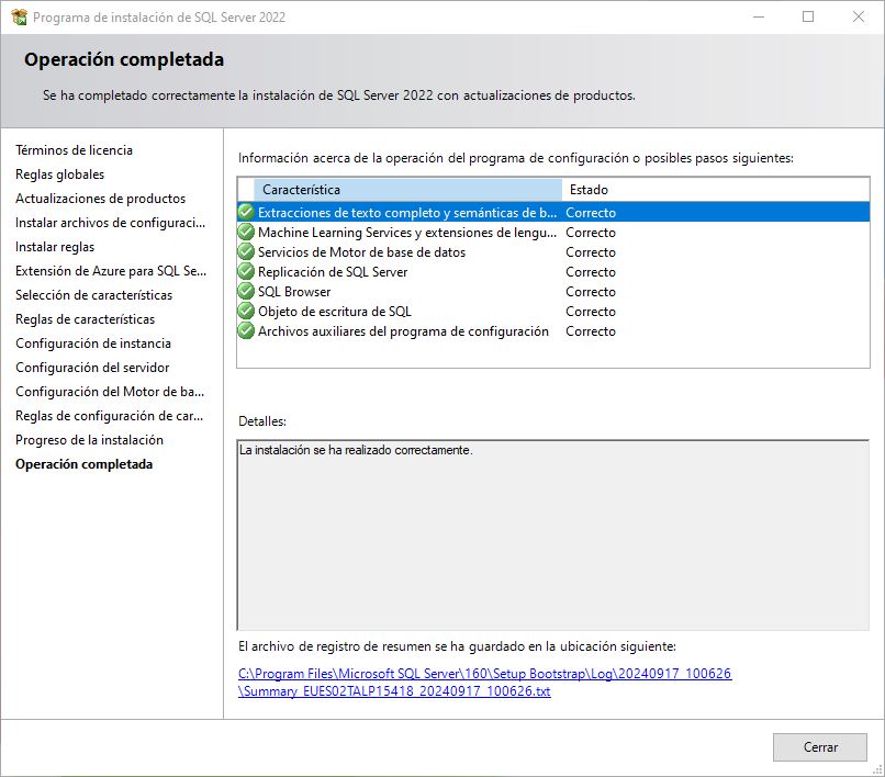 Instalación SQL Server