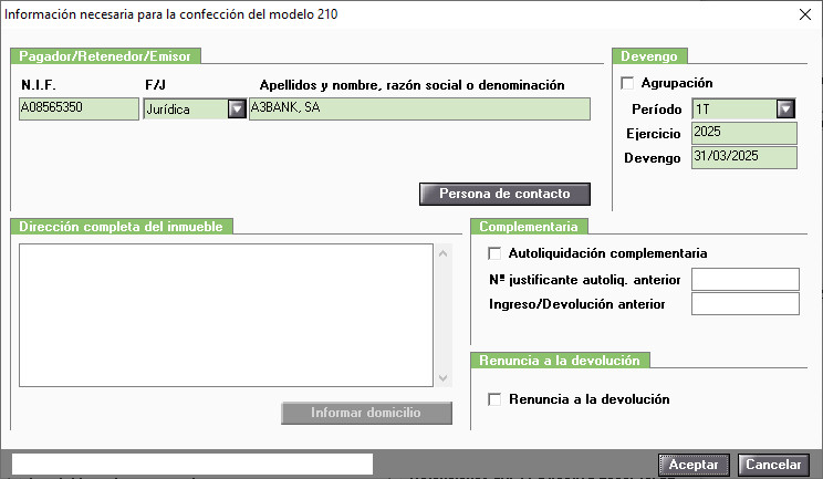 Cómo informar las rentas del modelo 210 (excepto transmisiones de ...