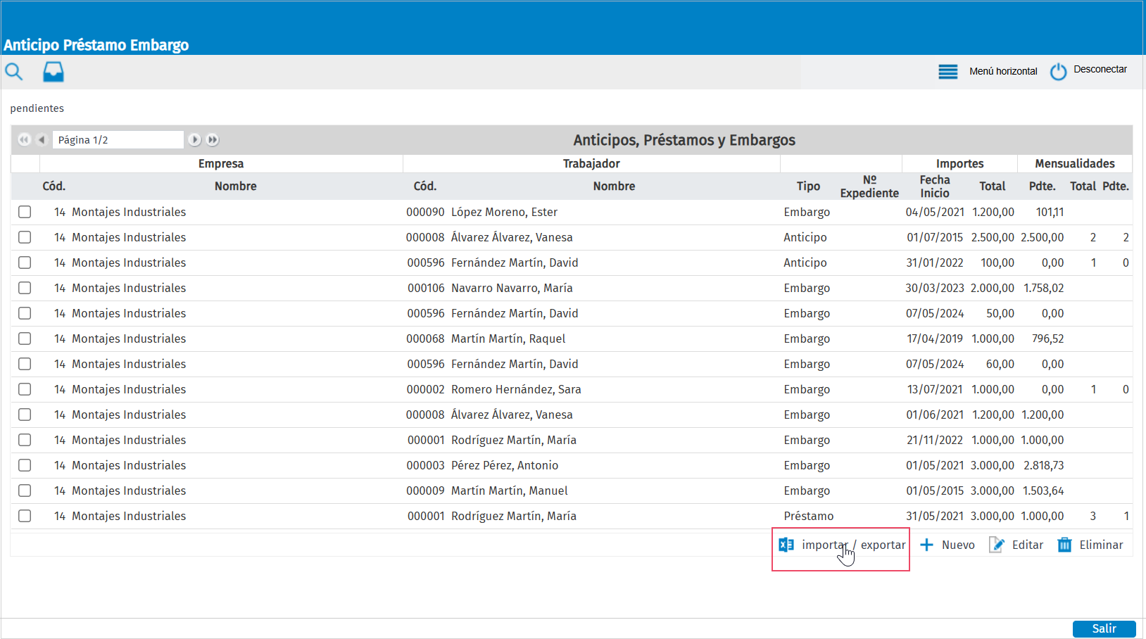 ¿Cómo informar un embargo salarial?