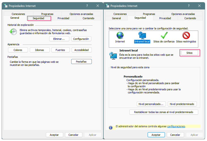 Configurar unidad de red en intranet local