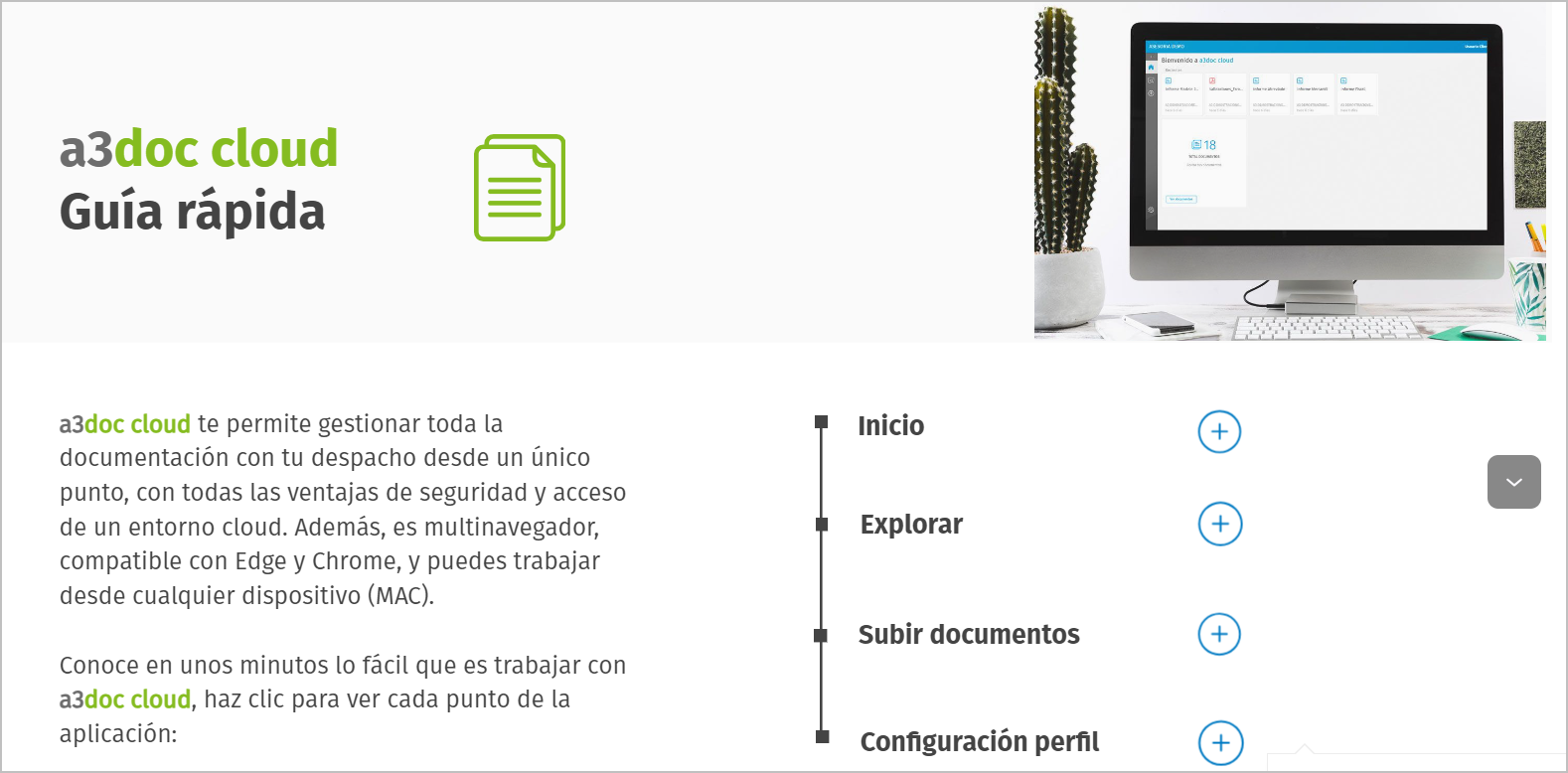 Guía rápida de a3doc cloud para usuario cliente versión web