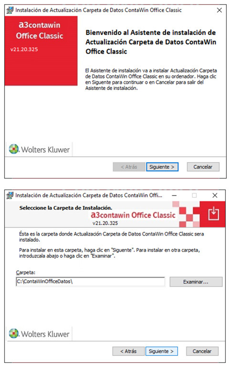 Actualización Contawin Classic desde Mi Wolters Kluwer