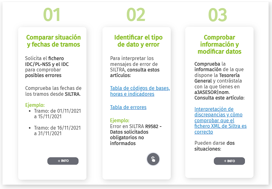 Pasos a seguir para solucionar discrepancias con SILTRA